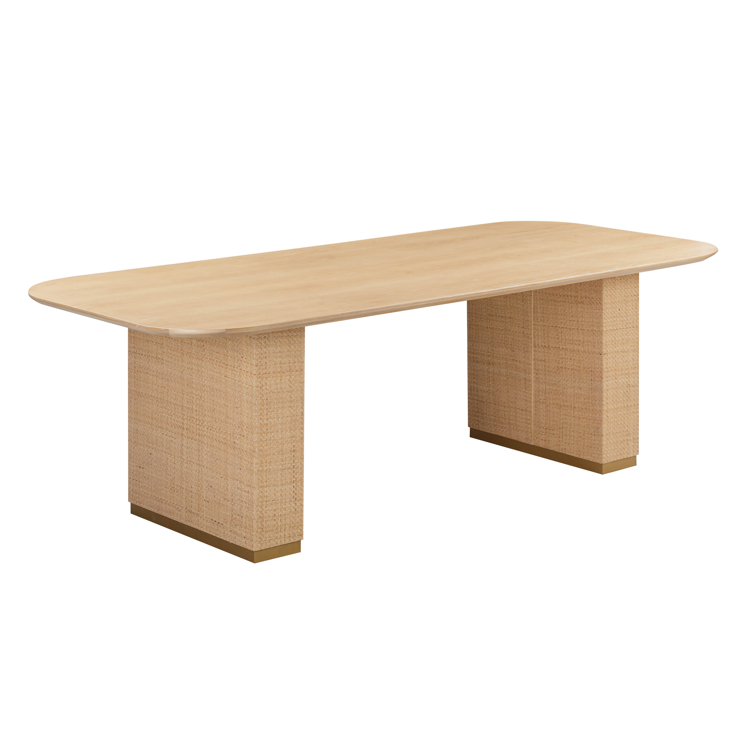 Adair Ehite Gloss and Natural Ash Dining Table