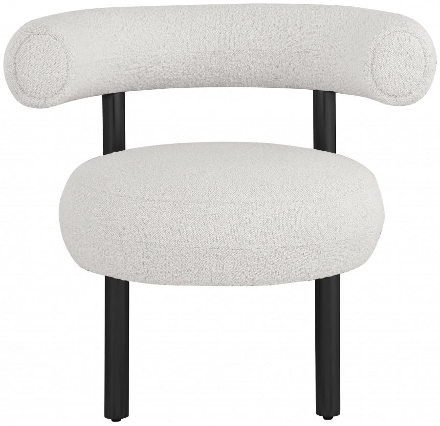 Lexington Accent Chair in Bone Boucle Textured Fabric