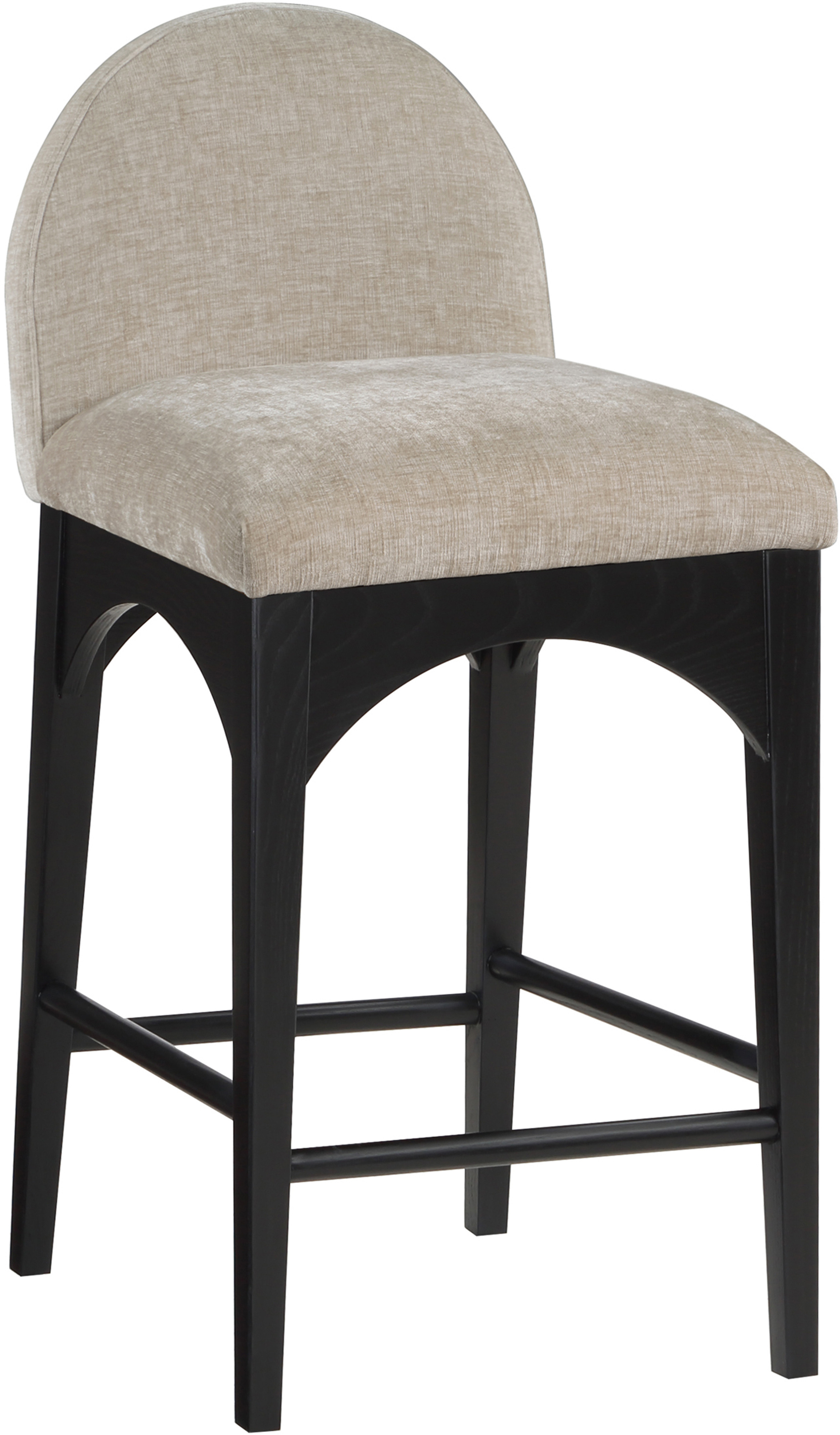 Wembley Chenille Fabric Counter Stool, Natural