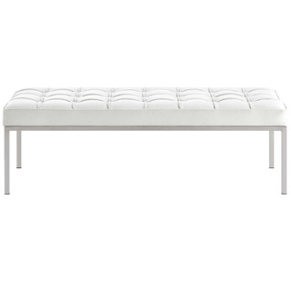 LOFT LEATHER BENCH WHITE - Designdistrict