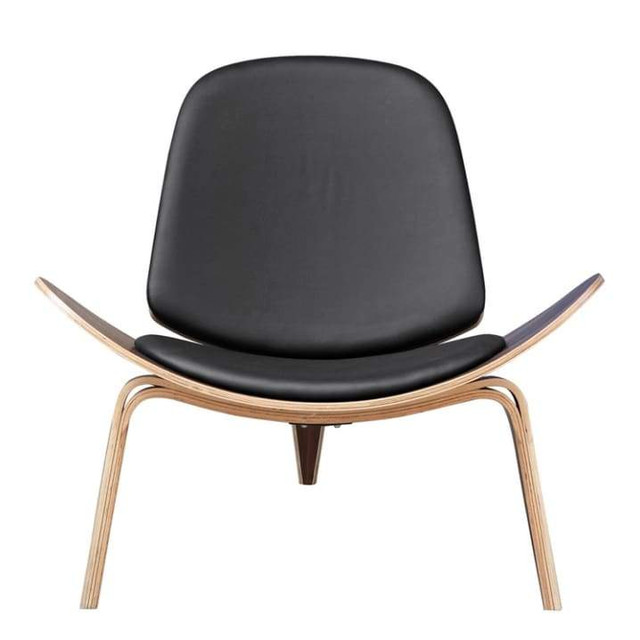 Shell Chair Black Leather - Designdistrict