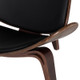Aramis Shell Chair Black, Dark Walnut