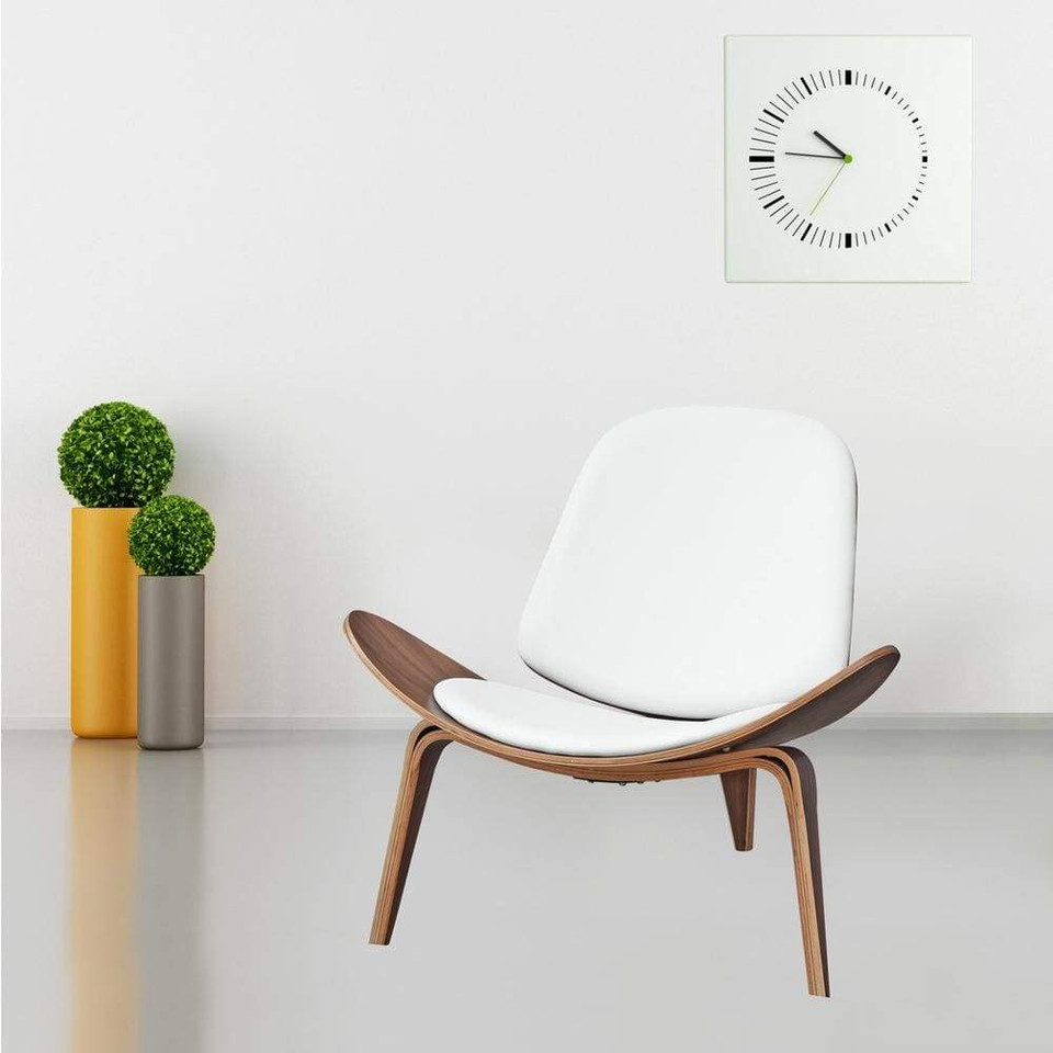 Shell Chair White Leather - Designdistrict