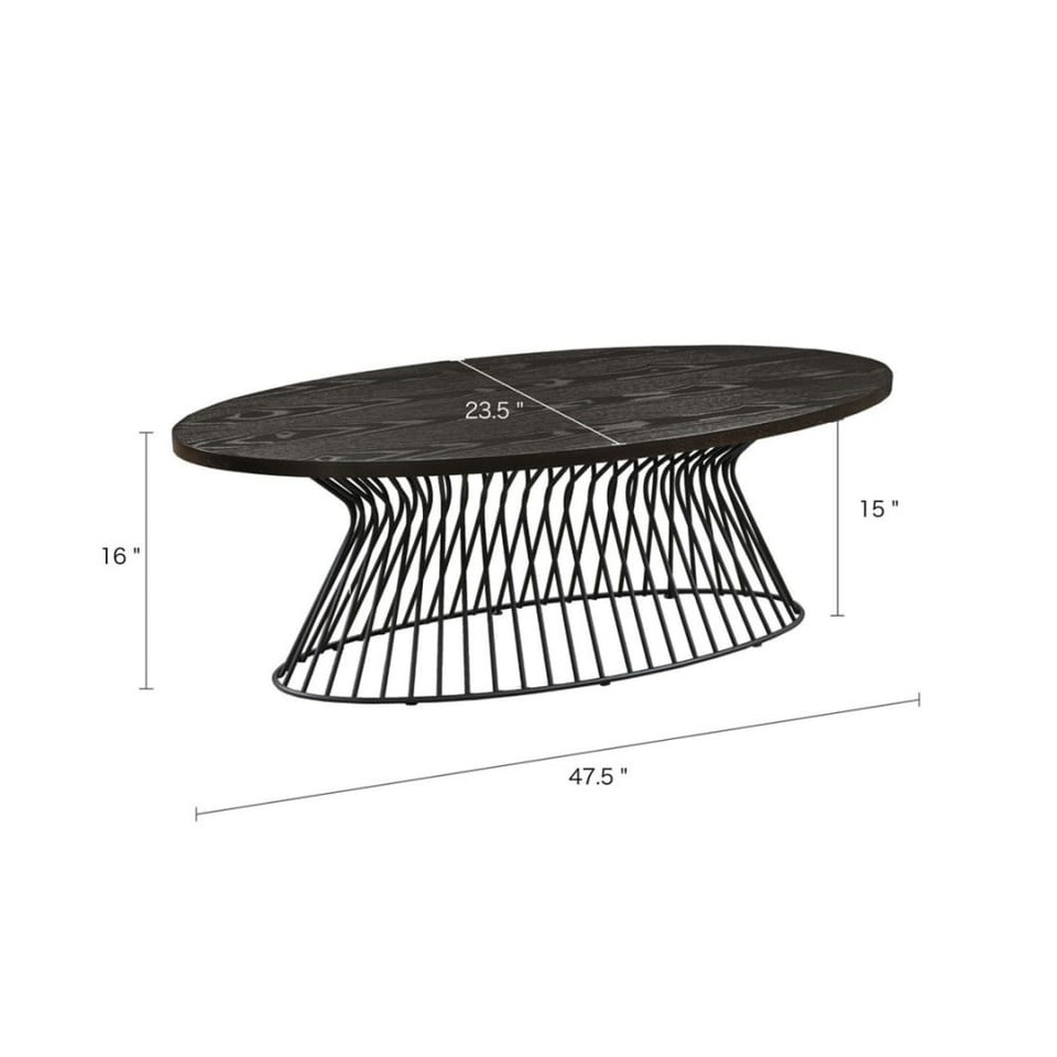 Mercury Coffee Table Black Finish - Designdistrict