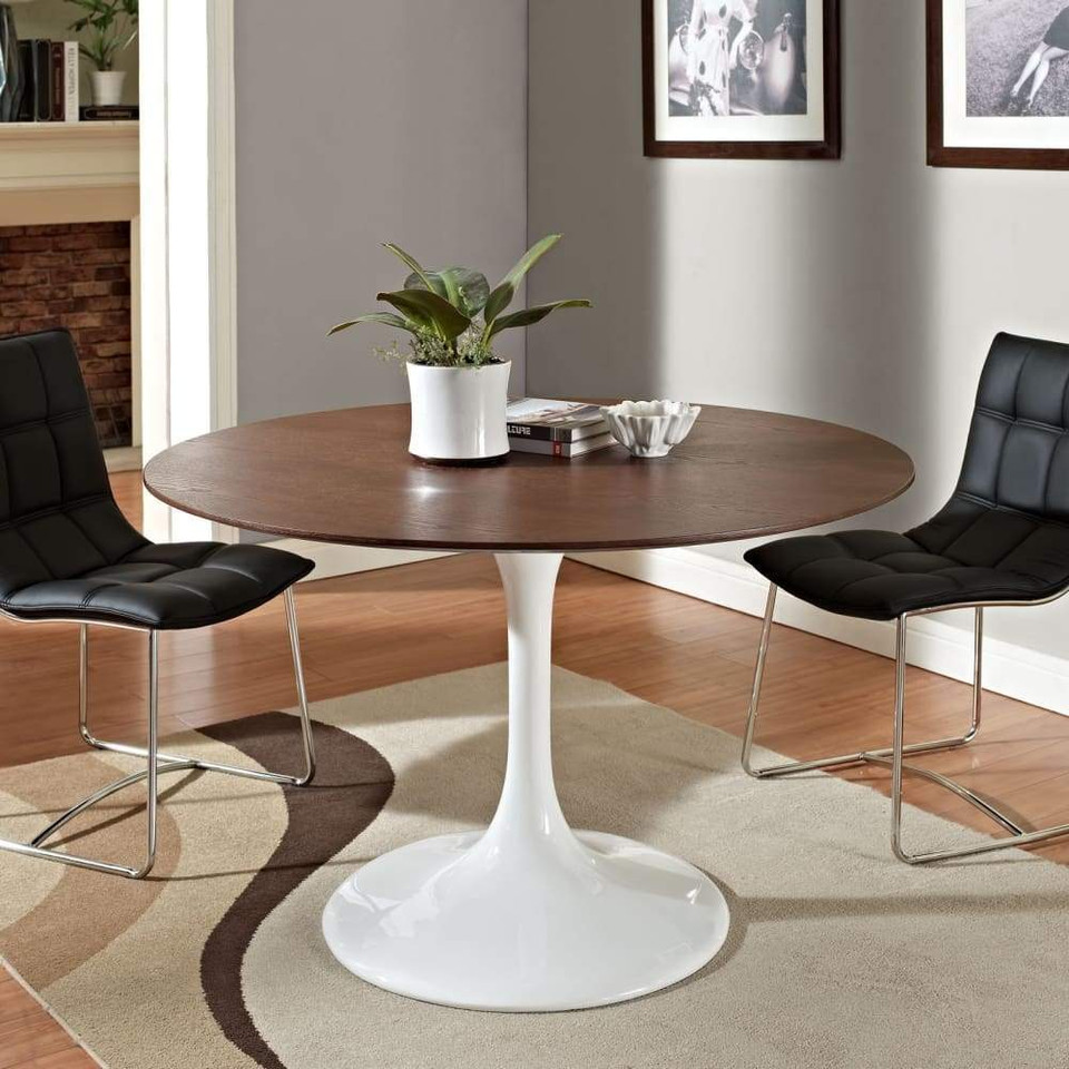 Pedestal Design 48 Round Marble Dining Table