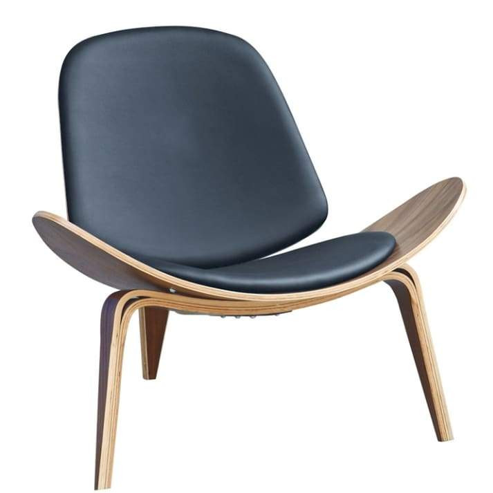 Shell Chair Black Leather - Designdistrict