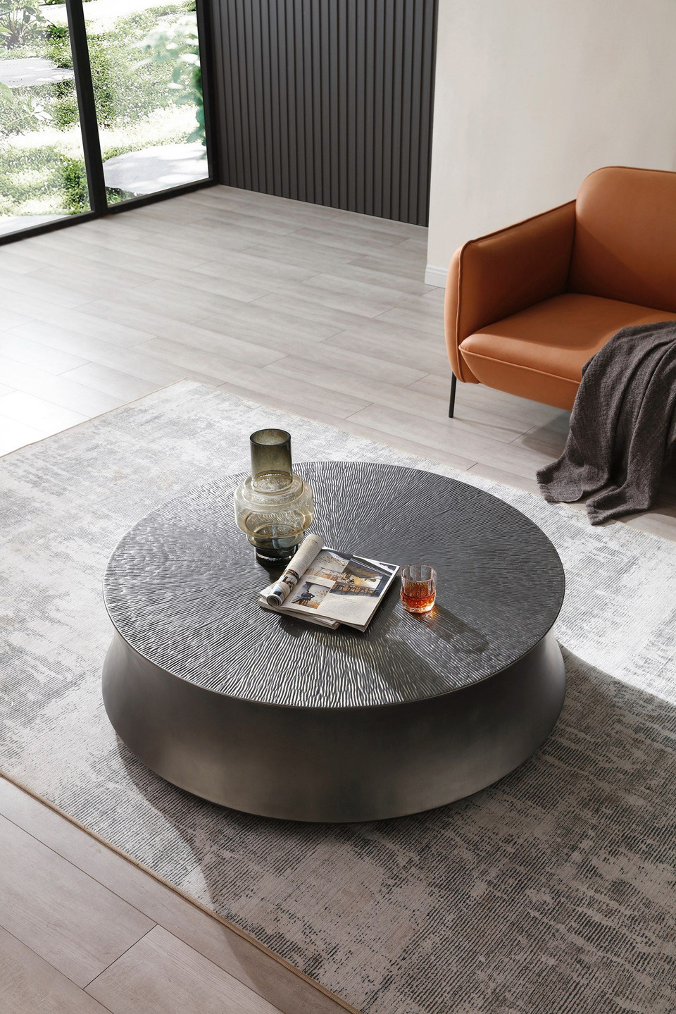 Adair Antique Grey Large Round Coffee Table