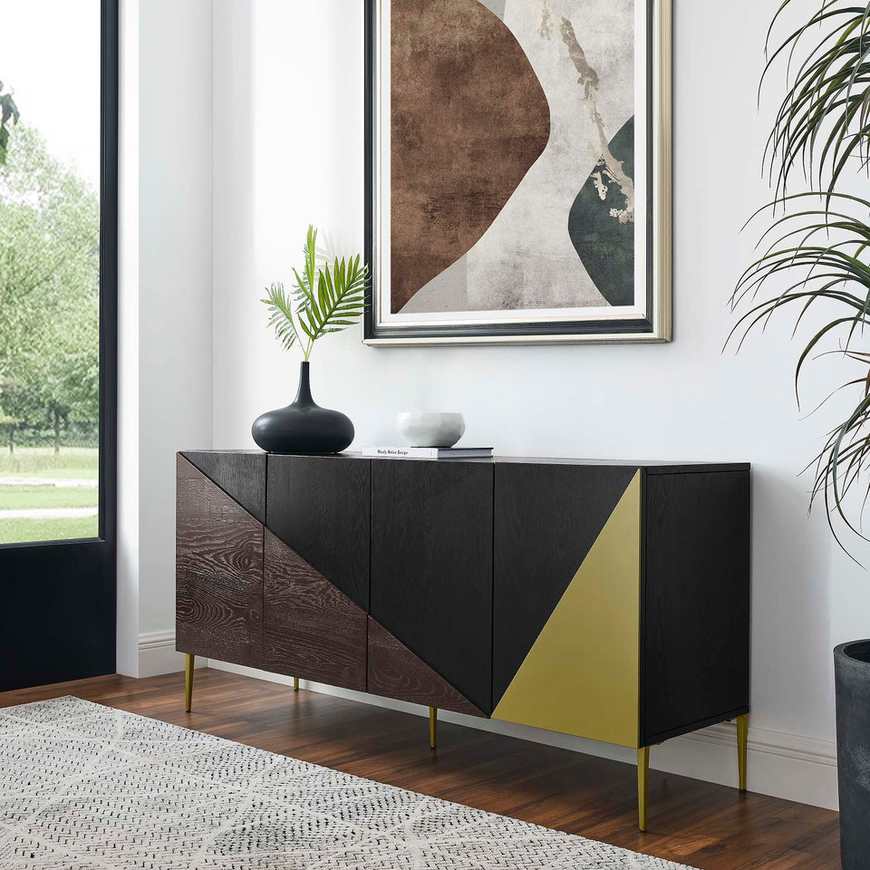 Waterfall 70" Fluted Sideboard Cabinet