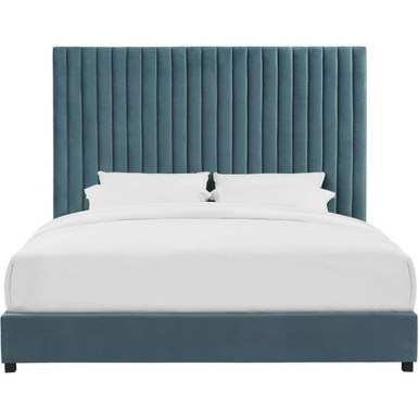 Arabelle Sea Blue Bed in Queen - Designdistrict