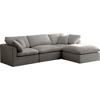 Portland Plush Velvet Standard Cloud Modular Down Filled