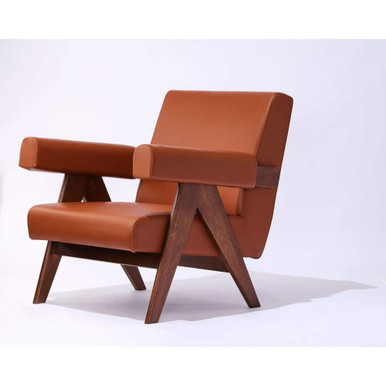 Pierre J. Lounge Chair Hazelnut - Designdistrict