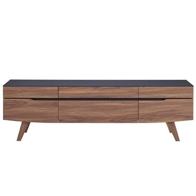 Score 71 TV Stand Walnut Gray - Designdistrict