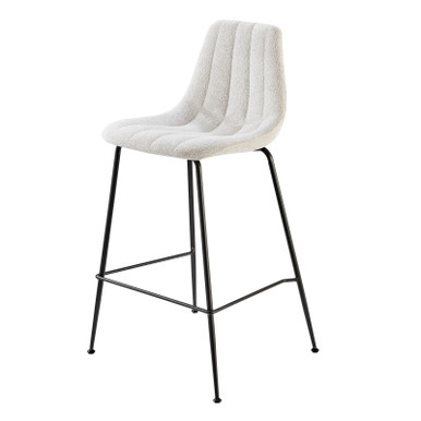 Robbie Fabric Counter Stool, Posh Ivory