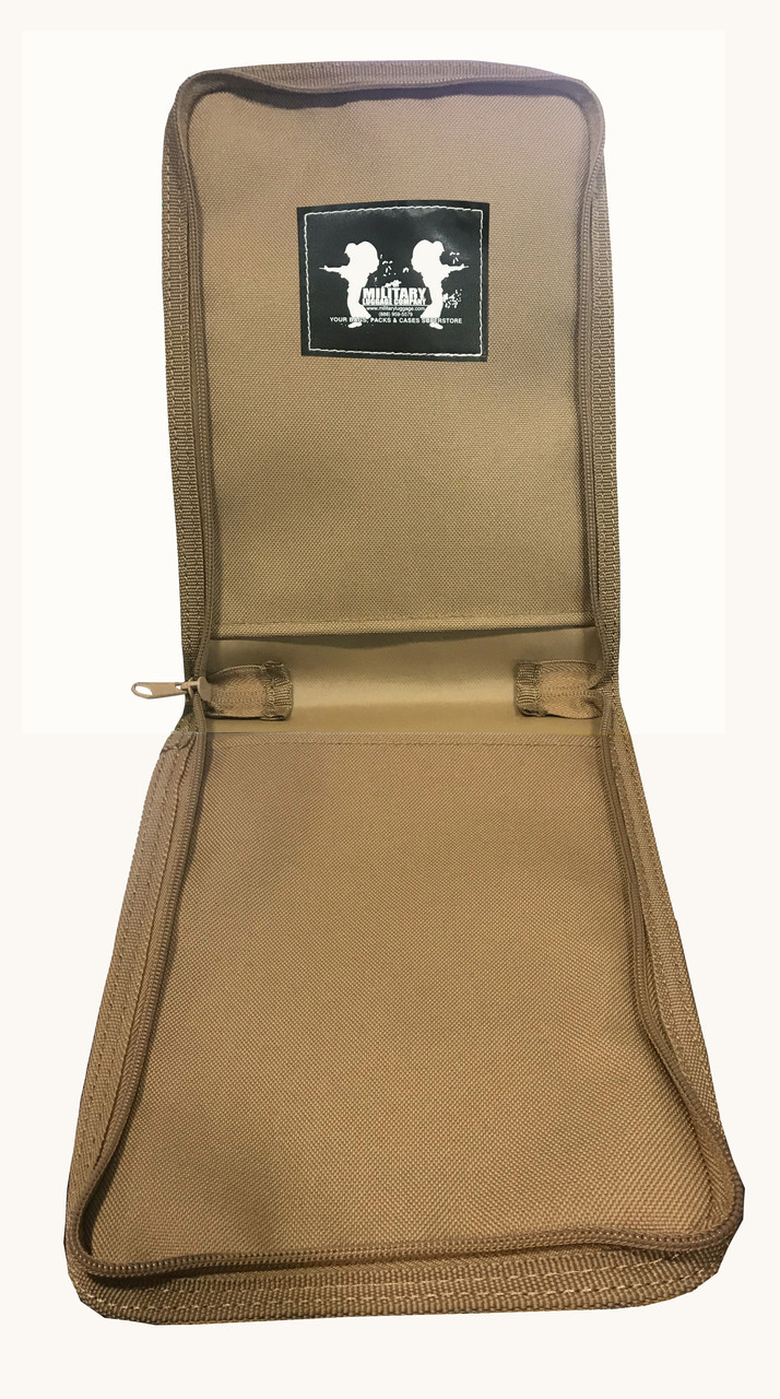 Coyote Zippered 6 x 9 Top Spiral Notebook | Military Luggage