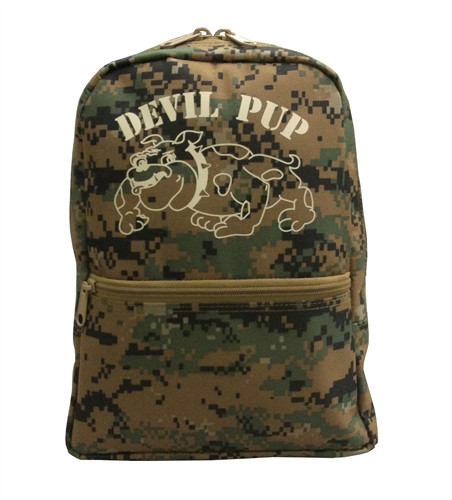 Kids DEVIL PUP Digital Woodland Backpack (Small) | Military Luggage