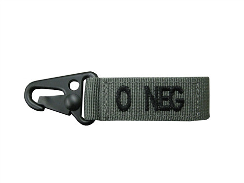 Foliage Blood Type Tag (O Neg) w/ Black Lettering | Military Luggage
