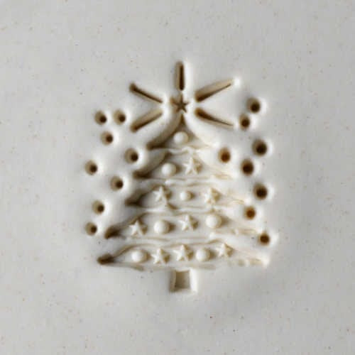 SCL-034 Large Round Stamp – Christmas Tree - Stone Leaf Pottery