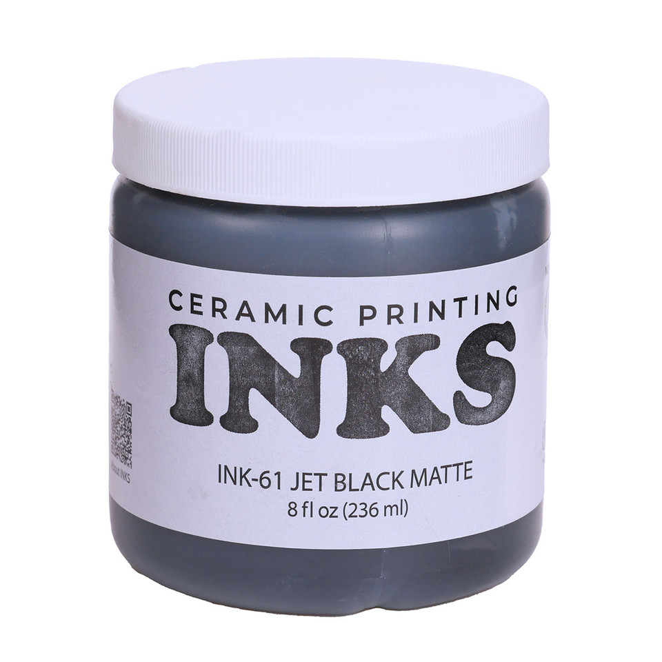 INK-61 Jet Black Matte Ink - Stone Leaf Pottery