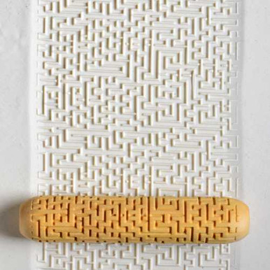 BHR-050 Big Hand Roller – Labyrinth 02 - Stone Leaf Pottery