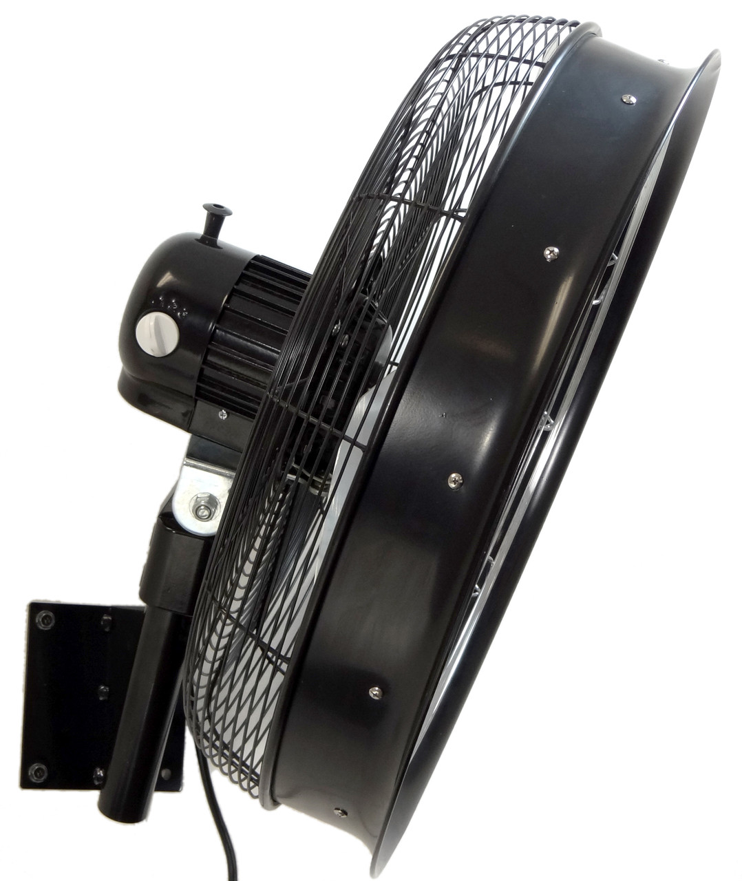 24 Inch Outdoor Wall Mount Oscillating Fan 3-Speed Control on Motor ...
