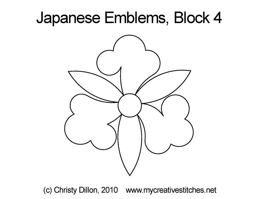 Japanese Emblems Block 10 - My Creative Stitches