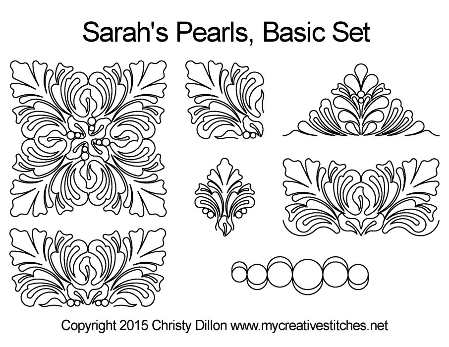 Sarah's Pearls Edge-to-Edge - My Creative Stitches