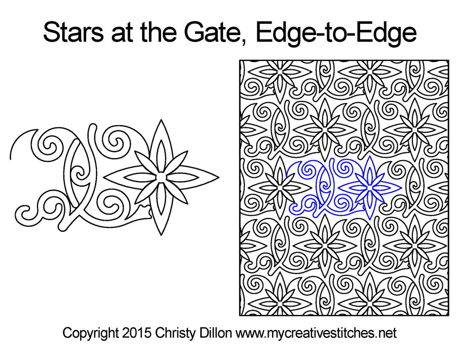 Shoot for the Stars | Edge to Edge Digital Quilting Patterns