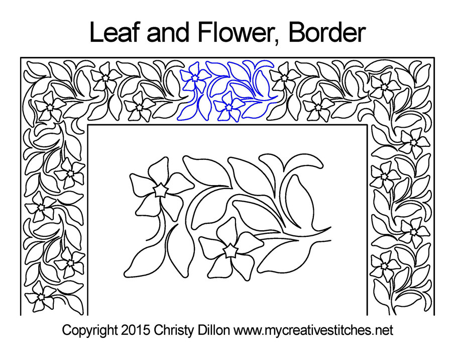 Leaf and Flower Edge-to-Edge - My Creative Stitches