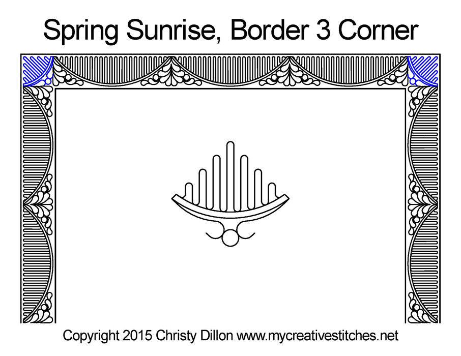 Spring Sunrise Border 3 - My Creative Stitches