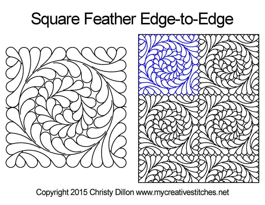 Square Feather Edge-to-Edge - My Creative Stitches