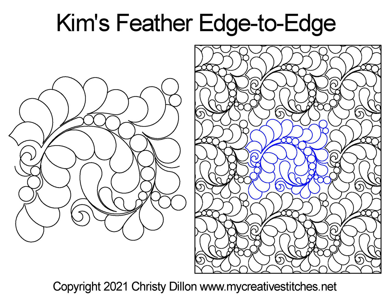 Square Feather Edge-to-Edge - My Creative Stitches