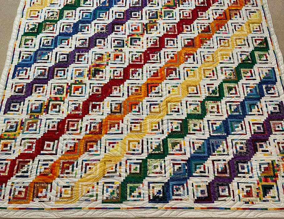 Computerized Quilting Pattern Ocean Waves Large Edge-to-Edge 1