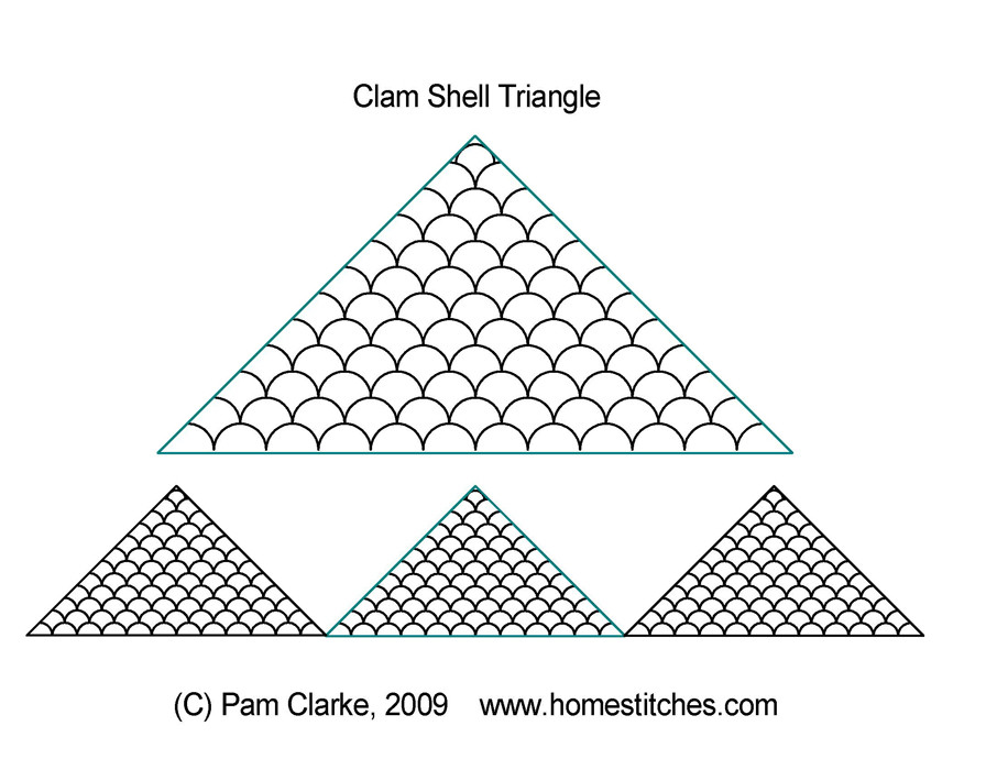 Computerized Quilting Pattern Piedmont Clam Shell Edge-to-Edge
