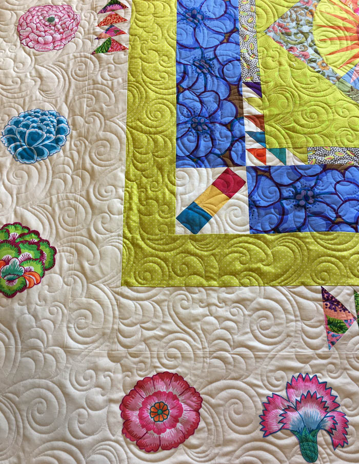 Computerized Quilting Pattern Snapdragon Mardi Gras Edge-to-Edge