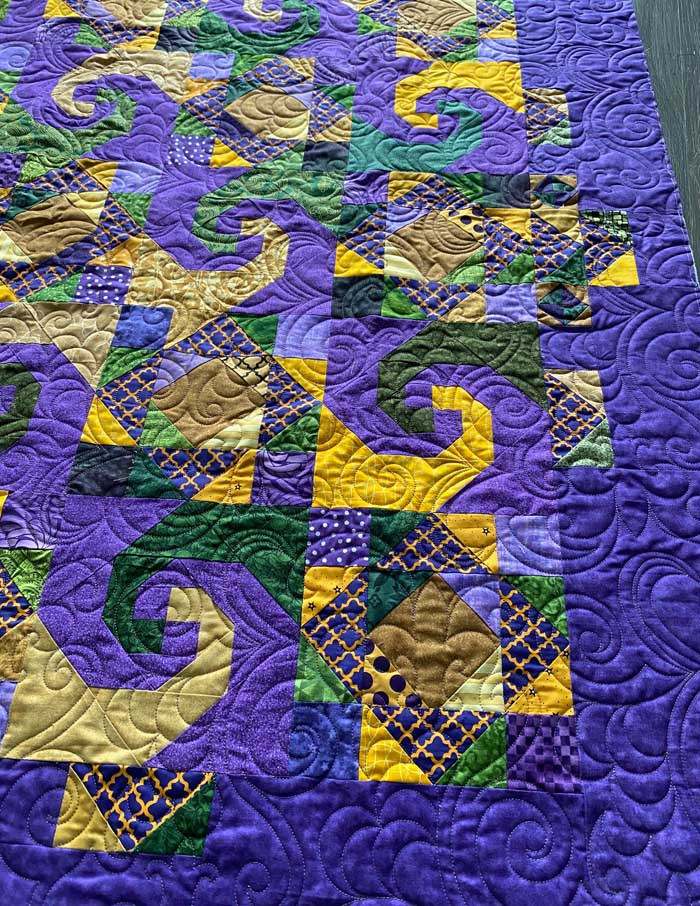 Computerized Quilting Pattern Snapdragon Mardi Gras Edge-to-Edge