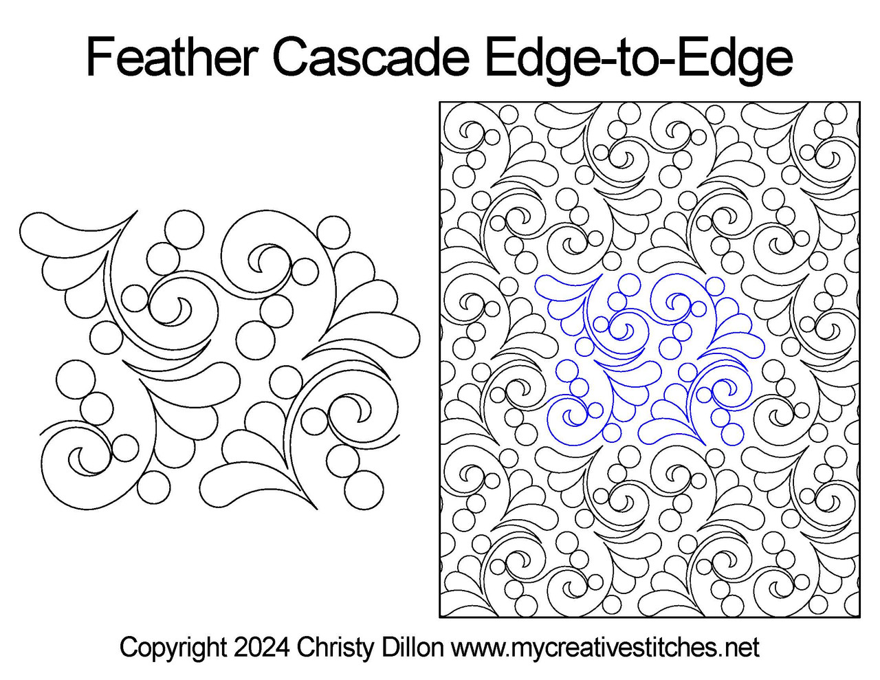Square Feather Edge-to-Edge - My Creative Stitches