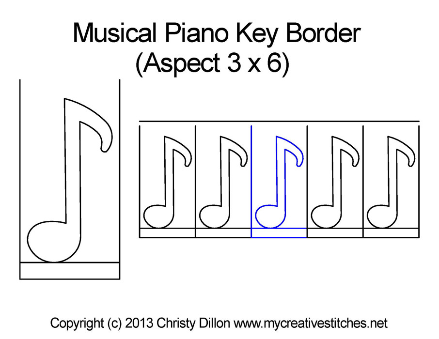 Piano Key Borders Set - My Creative Stitches