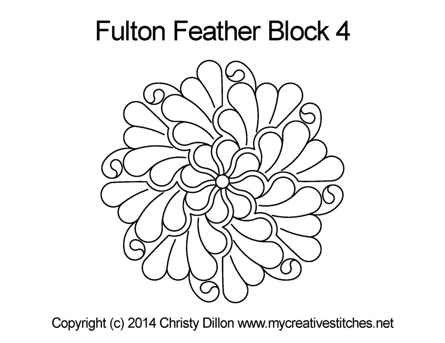 Fulton Feather Block 3 - My Creative Stitches