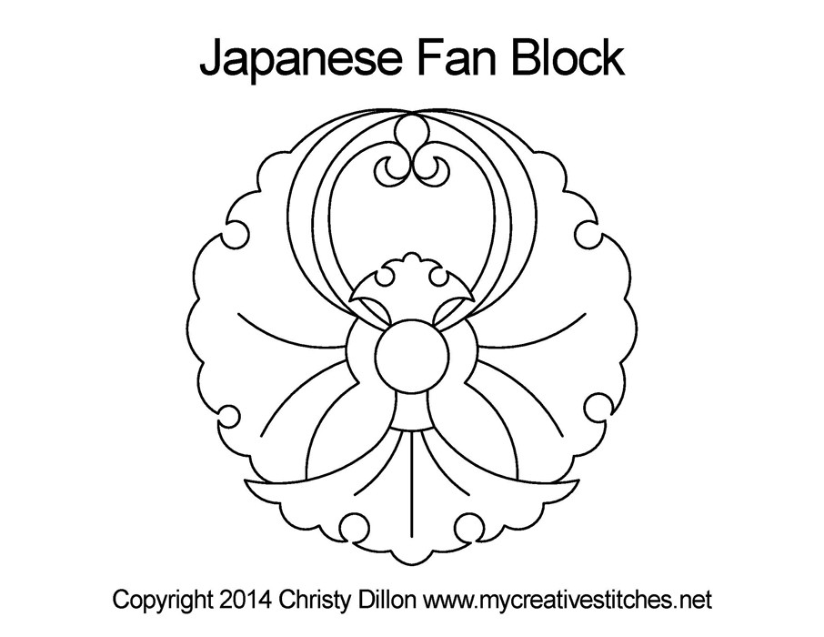 Japanese Fan Block - My Creative Stitches