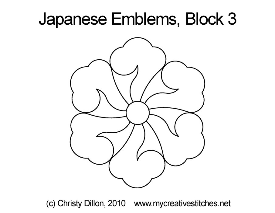 Japanese Emblems Block 3 - My Creative Stitches