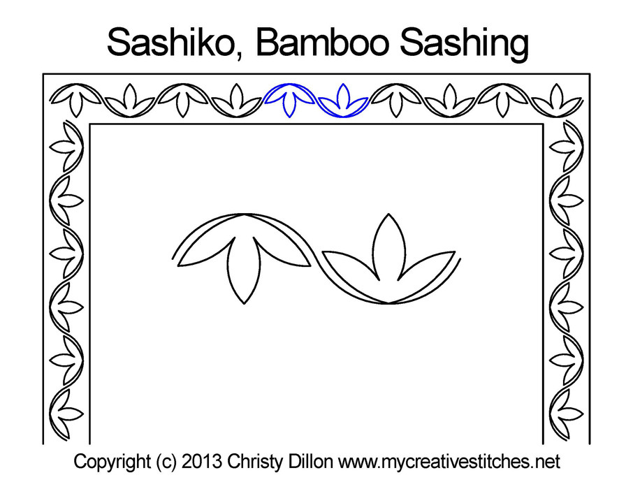 Sashiko Bamboo Sashing - My Creative Stitches