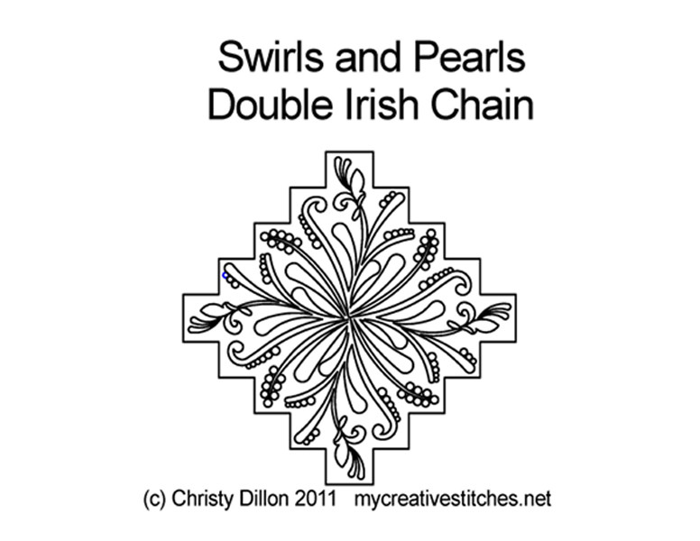 Swirls and Pearls, Double Irish Chain Block - My Creative Stitches