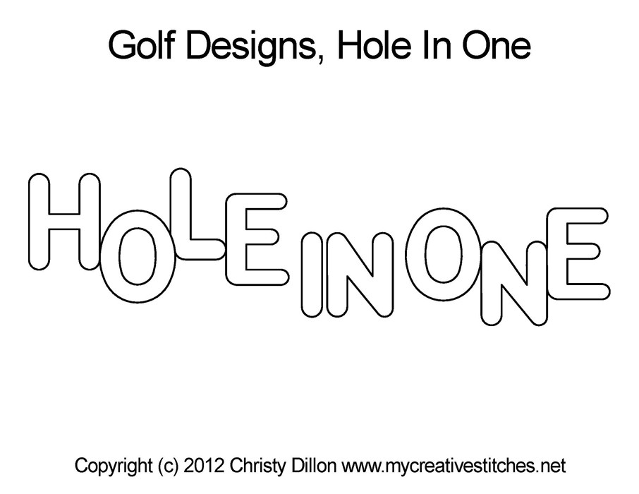 Golf Designs Hole In One - My Creative Stitches