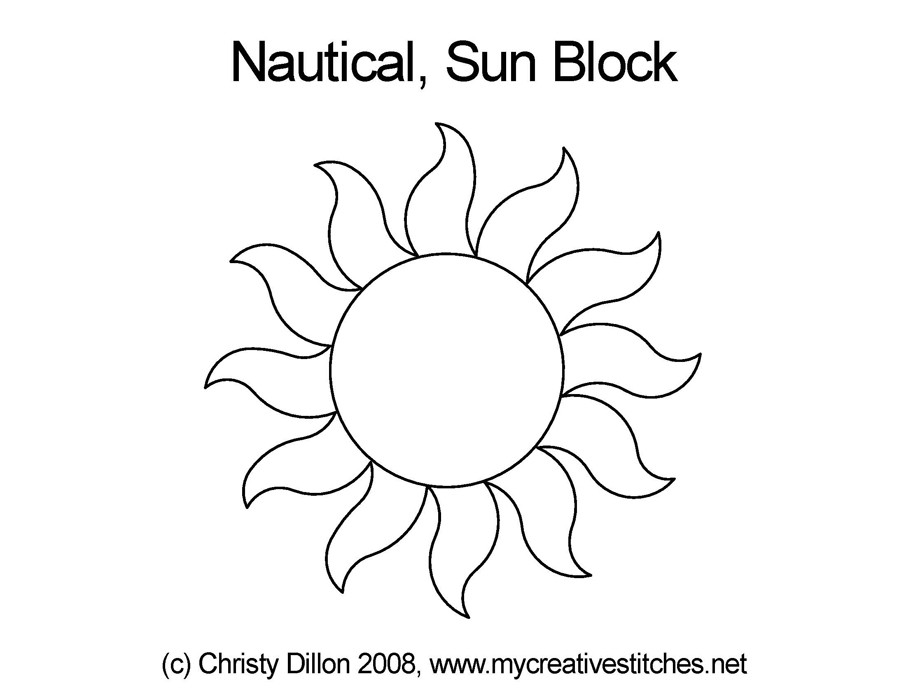 Nautical Sun, Block - My Creative Stitches