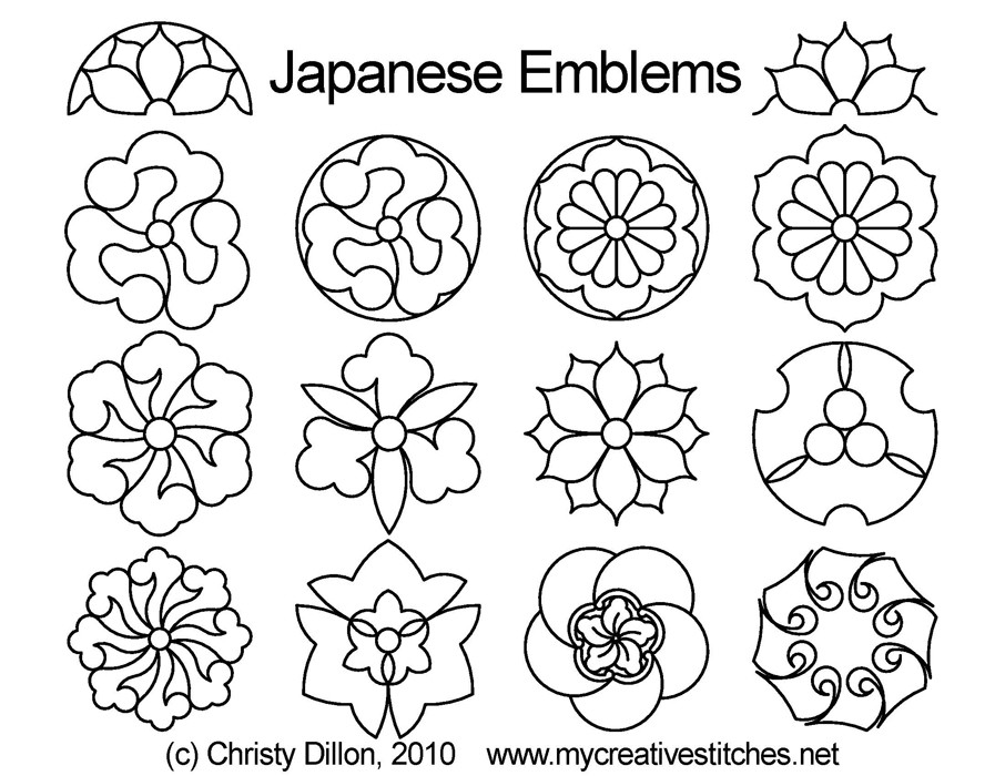 Japanese Emblems Set - My Creative Stitches