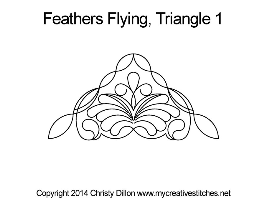Feathers Flying Triangle 1 - My Creative Stitches