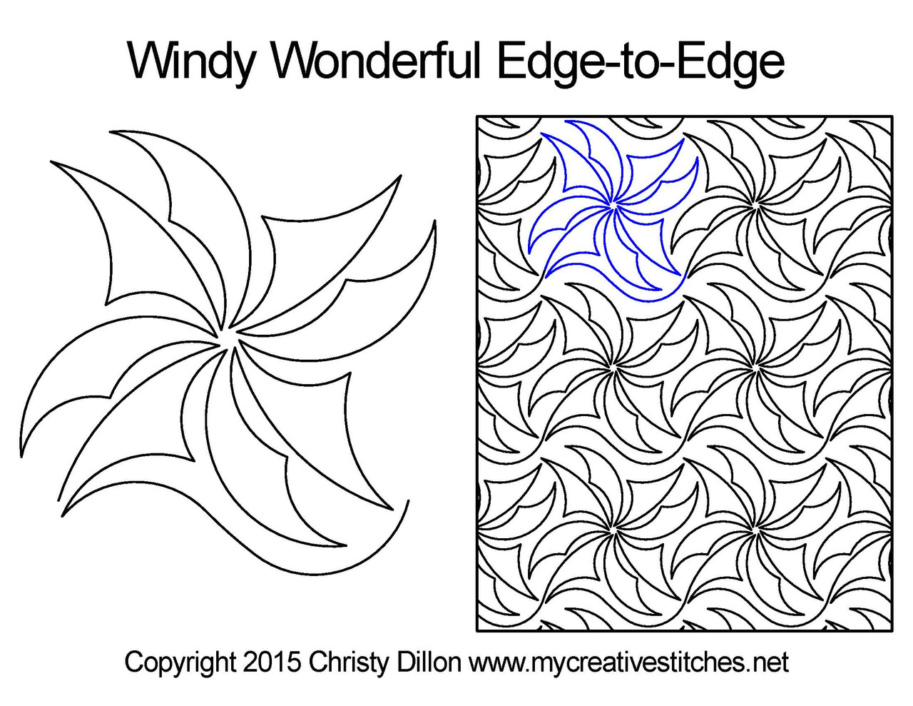 Computerized Quilting Pattern Windy Wonderful Edge-to-Edge