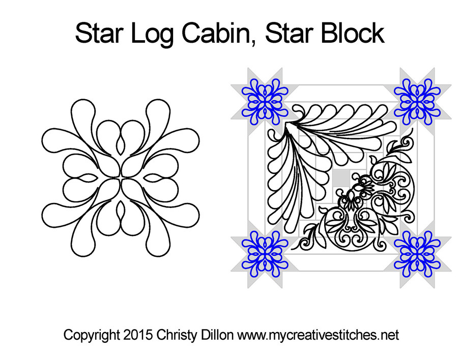 Star Log Cabin Star Block - My Creative Stitches