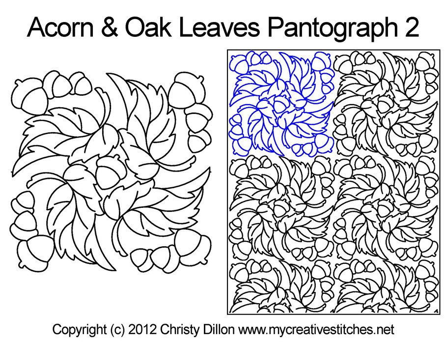 oak leaf and acorn stencil