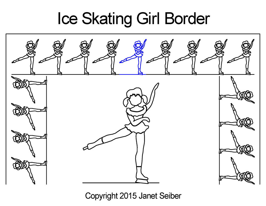 Janet Seiber Skating Girl Border - My Creative Stitches